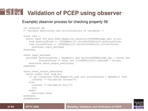 Ppt Modeling Validation And Verification Of Pcep Using The If Language Powerpoint