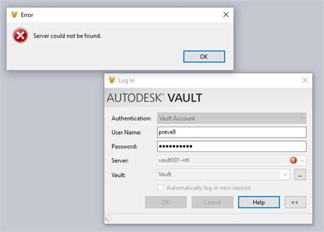 Solved Cannot Connect To Cloud Based Vault Server From Home Autodesk Community