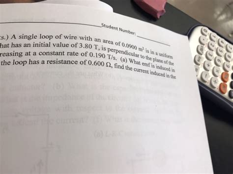 solved a single loop of wire with an area of 0 0900 m 2 is