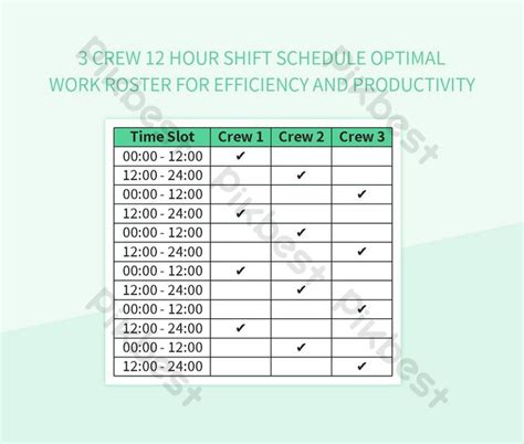 Optimize Efficiency And Productivity With The Ideal 3 Crew 12 Hour
