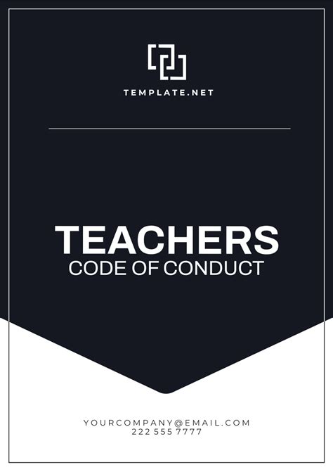 Free Teachers Code Of Conduct Template To Edit Online