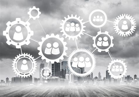 Networking And Social Communication As Means For Effective Business Strategy Stock Illustration