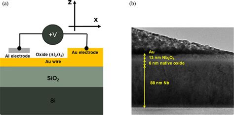 Cross Sectional View Of The Mim Diode Underneath The Gold Nanowire