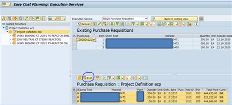 Costing PR Creation From Easy Cost Planning SA SAP Community