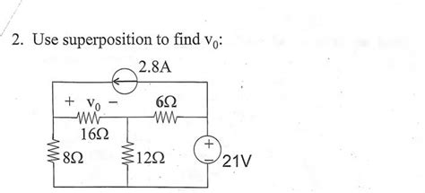 solved 2 use superposition to find v0