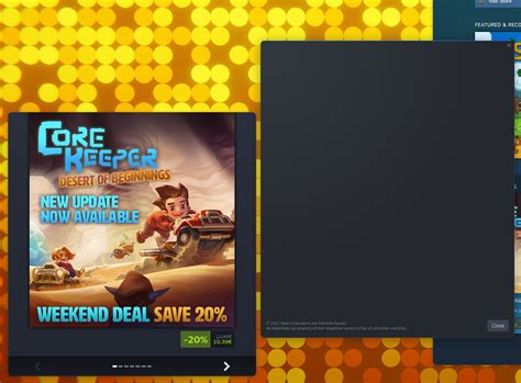 Steam Update News Chrome Pops Up Separately From Content · Issue 74