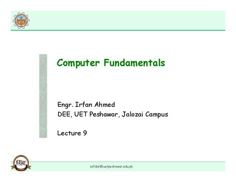 Lecture Computer Fundamental Notes Human Computer Interaction Peshawar University Studocu