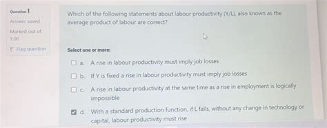 Solved Question 1answer Savedmarked Out Of1 00flag