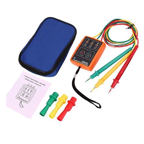 sm852b 3 phase sequence meter presence rotation tester phase indicator