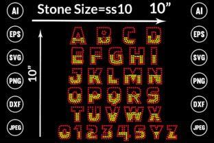 Alphabet Letter Font Rhinestone Design Graphic By Transform200