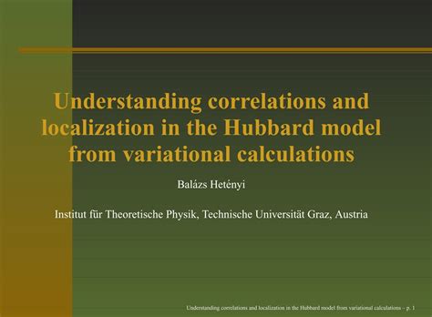 Understanding Correlations And Localization In The Hubbard Model