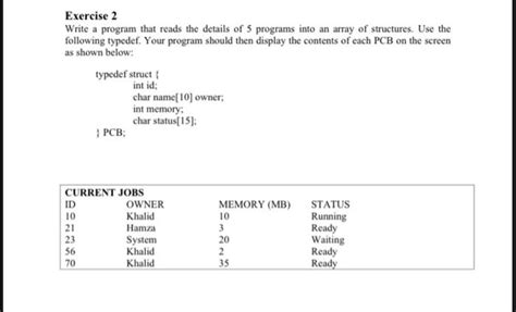 Solved Exercise 2 Write A Program That Reads The Details Of