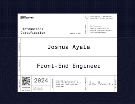Joshua Ayala On Linkedin Opentowork Frontendengineer Codecademy