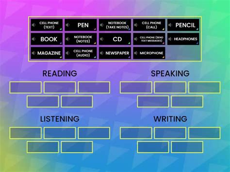 CATEGORIZE THE OBJECTS Group Sort