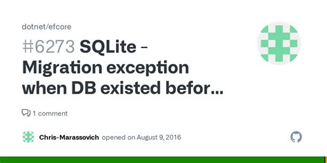 Sqlite Migration Exception When Db Existed Before The Migration