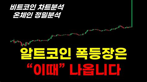 알트코인 폭발적 상승은 이때 나옵니다│비트코인 차트분석 온체인데이터 분석 Youtube