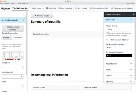 Tutorials For Tidymass Shinyapp