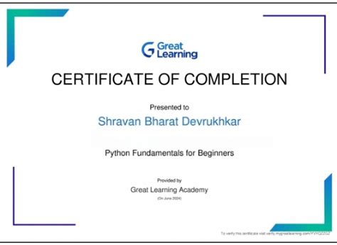 shravan devrukhkar on linkedin python greatlearning programmingjourney