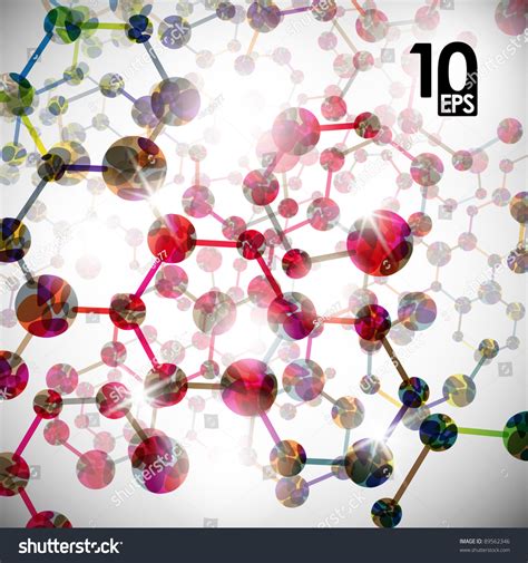 Eps10 Molecular Structure Abstract Background Stock Vector Royalty