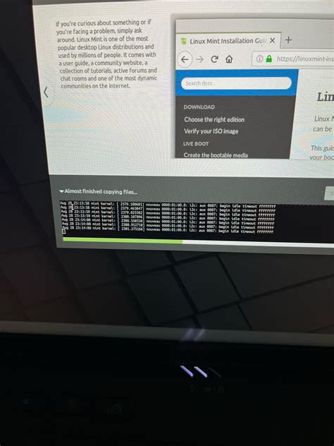 when installing mint is it supposed to say that in the command line