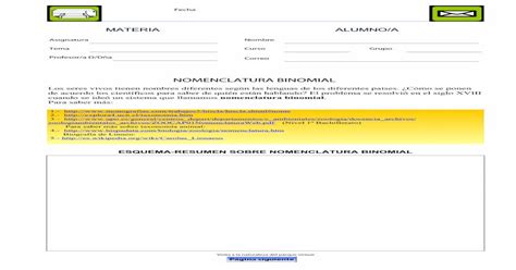 Pdf Nomenclatura Binomial Cajcyles