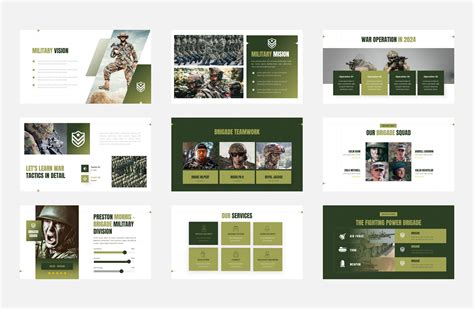 BRIGADE Military And Army Powerpoint Template Presentation Templates