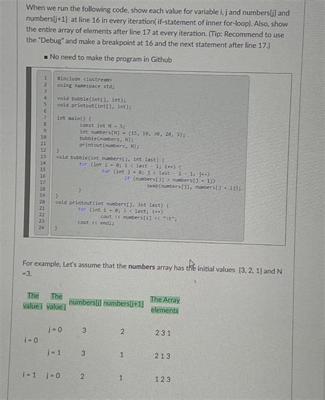 Solved When We Run The Following Code Show Each Value For Chegg