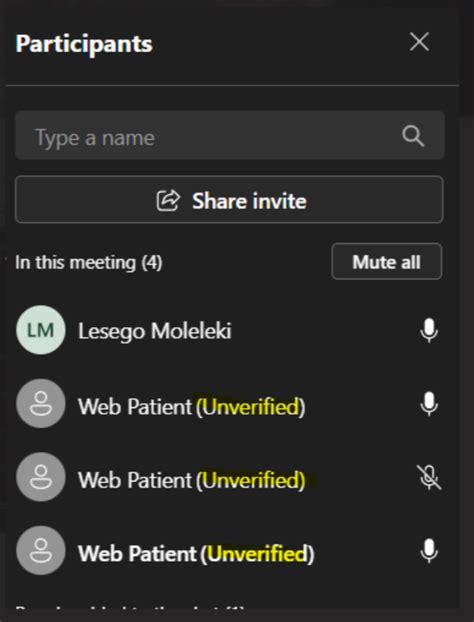 Unverified Text Is Appearing Next To The Acs User Name On The Microsoft Team Microsoft Qanda
