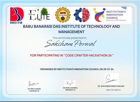 Saksham Porwal On Linkedin Codecrafter Hackathon Bbditmcollege