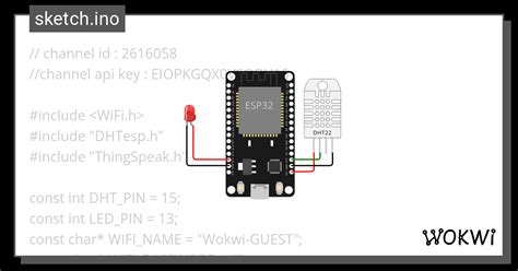 Esp32 Dht22 Thingspeak Simulare Wokwi Esp32 Stm32 Arduino Simulator