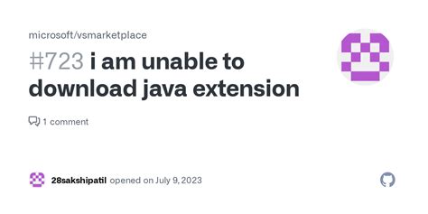 I Am Unable To Download Java Extension · Issue 723 · Microsoft
