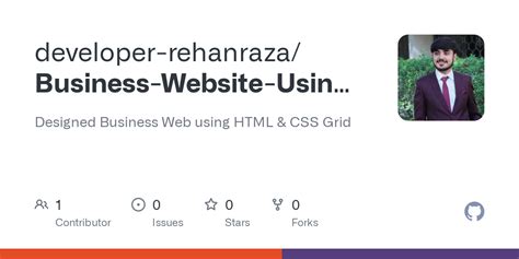 Github Developer Rehanrazabusiness Website Using Cssgrid Designed