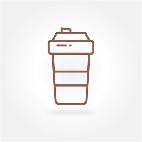 Premium Vector Flat Paper Coffee Cuf Outline