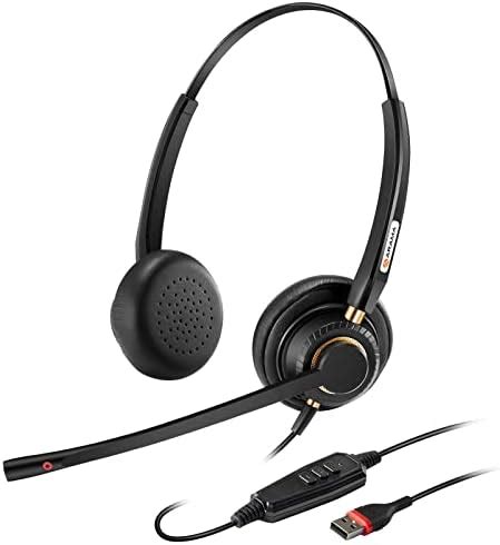 Amazon Com Arama USB Headset With Noise Cancelling Microphone PC Headset With In Line