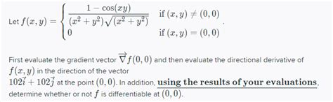 Solved 1 Cos Xy X2 Y2 X² Y2 Let F X Y If X