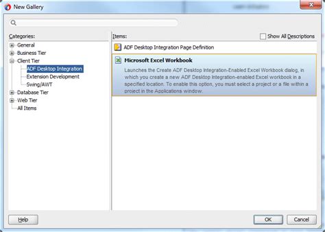 Oracle Jdeveloper 12c 1213 Tutorials Getting Started With Adf Desktop Integration