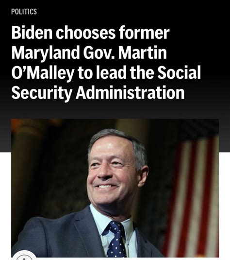 Jared Schablein On Linkedin Congratulations To Martin J Omalley For Being Chosen By President