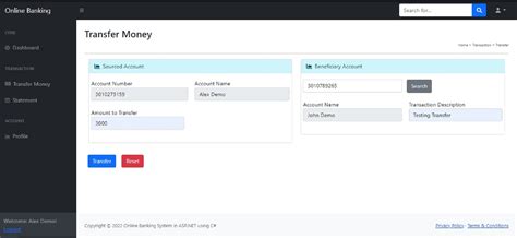 Online Banking System In ASP NET C And SQL Server