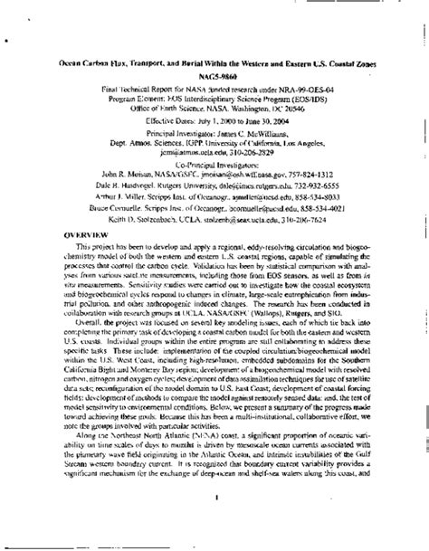 Pdf Ocean Carbon Flux Transport And Burial Within The Western And Eastern Us Coastal Zones