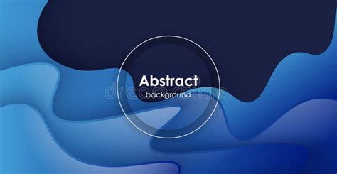 Modern Abstract Dynamic Blue Color With Wavy Shape Overlap Layers Background Stock Vector