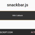 Minimal Snackbar UI Component In Vanilla JavaScript CSS Script