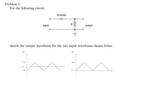 solved problem 1 for the following circuit si diode input