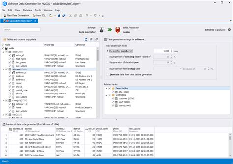 DbForge Data Generator For MySQL Download