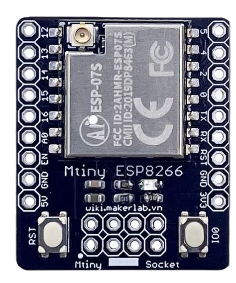 how to use mtiny esp8266 esp 07s pinouts specs and examples cirkit