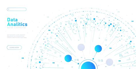 Premium Vector Data Analytics White Banner Modern Technologies And Innovations Electronic