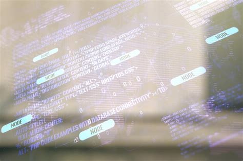 Premium Photo Multi Exposure Of Abstract Programming Language Hologram And World Map On