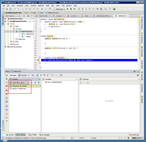 Java Intellij Idea 12 Viewing The Call Stack Stack Overflow
