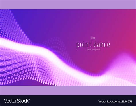 abstract violet particle wave points array vector image