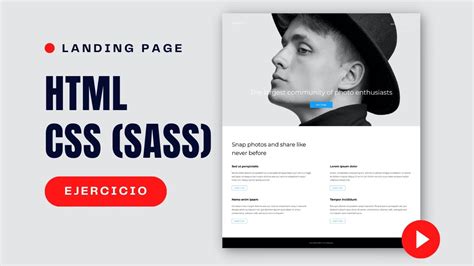 Ejercicio Con Imagen Como Portada Html Y Css Sass Youtube