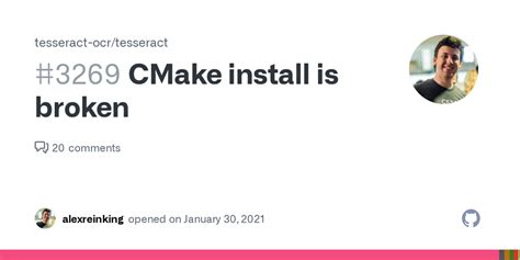 Cmake Install Is Broken Issue Tesseract Ocr Tesseract Github